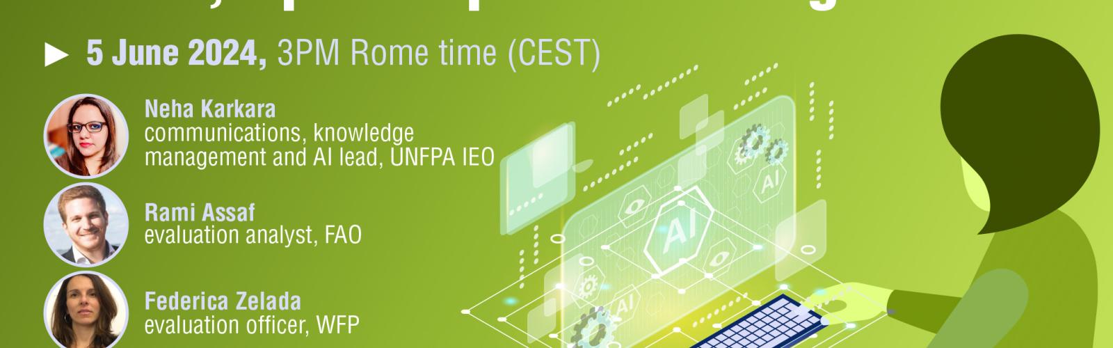 Artificial Intelligence and evaluation: ethics, tips and practical usage | EvalForEarth